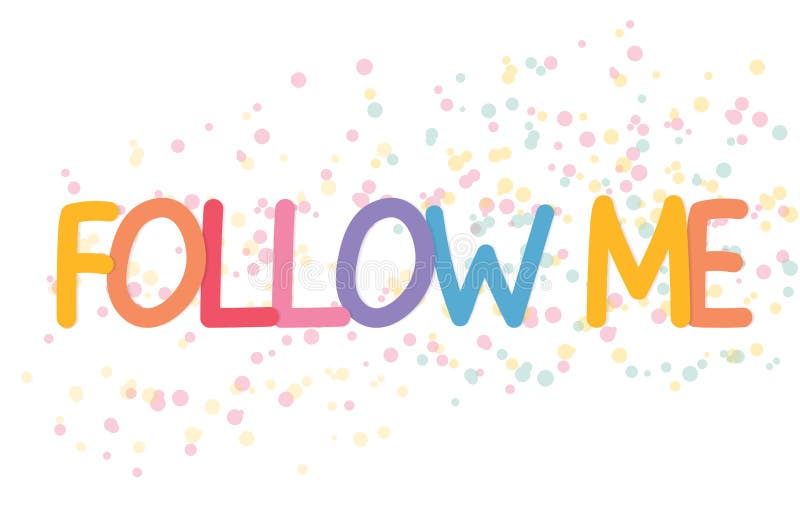 Colorful follow me banner stock vector. Illustration of dialog - 227741555
