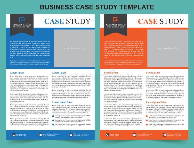 Modern Case Study Template for Business Stock Vector - Illustration of ...