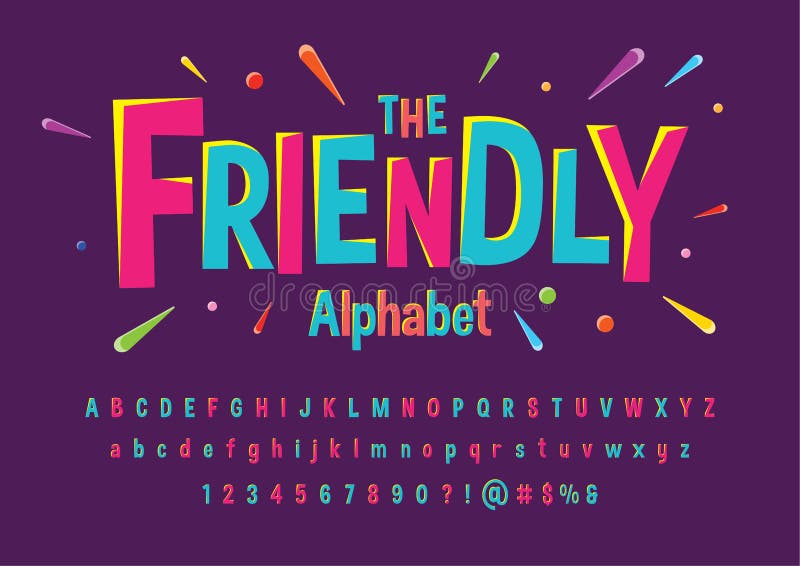 Colorful font stock vector. Illustration of cheerful - 143409133