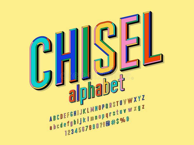 Colorful font stock vector. Illustration of sign, typography - 192085822