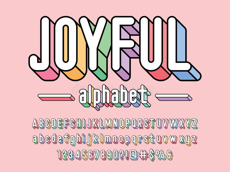 Colorful font stock vector. Illustration of rounded - 150314703