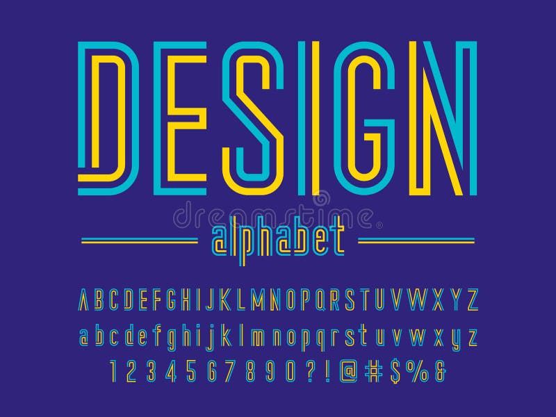 Colorful font stock vector. Illustration of design, graphic - 143409273