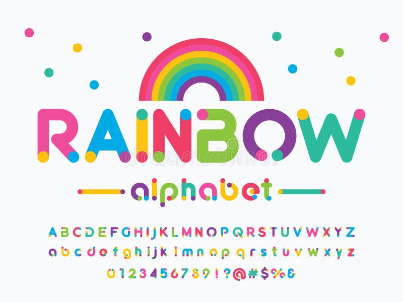 Colorful font stock vector. Illustration of alphabet - 143409289