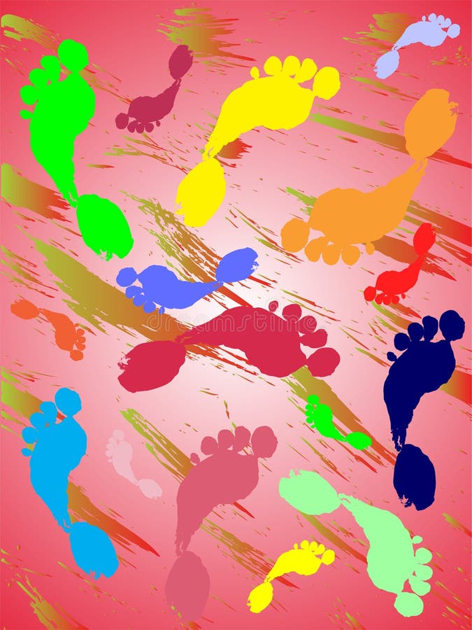 Foot prints stock vector. Illustration of footprint, human - 7752310