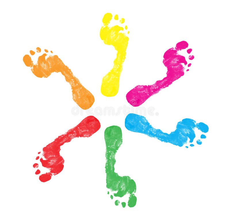Colorful Shoe prints stock vector. Illustration of foot - 25918483