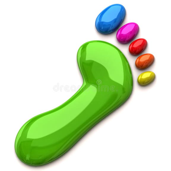 Colorful footprint stock illustration. Illustration of mark - 28887618