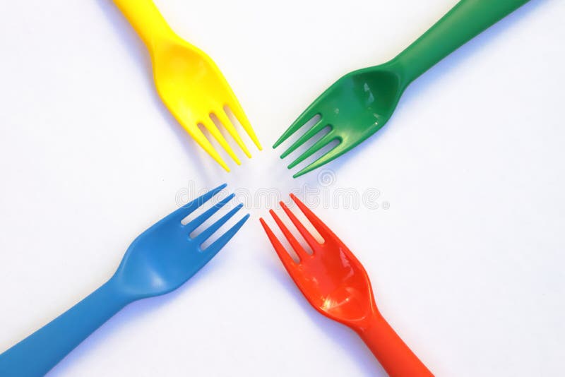 Colorful forks and spoons stock photo. Image of food, feed - 2279378