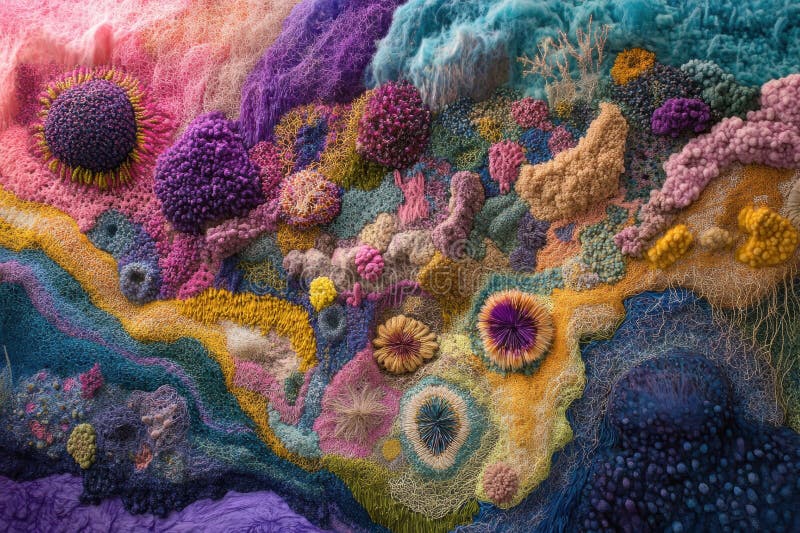 Microbial Forms Colorful Abstract Representation Bacteria Stock Photos ...