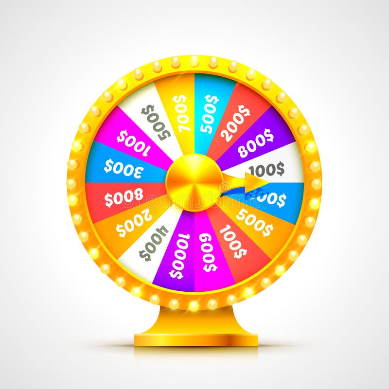 Colorful Fortune Wheel. Transparent Background. Stock Vector ...