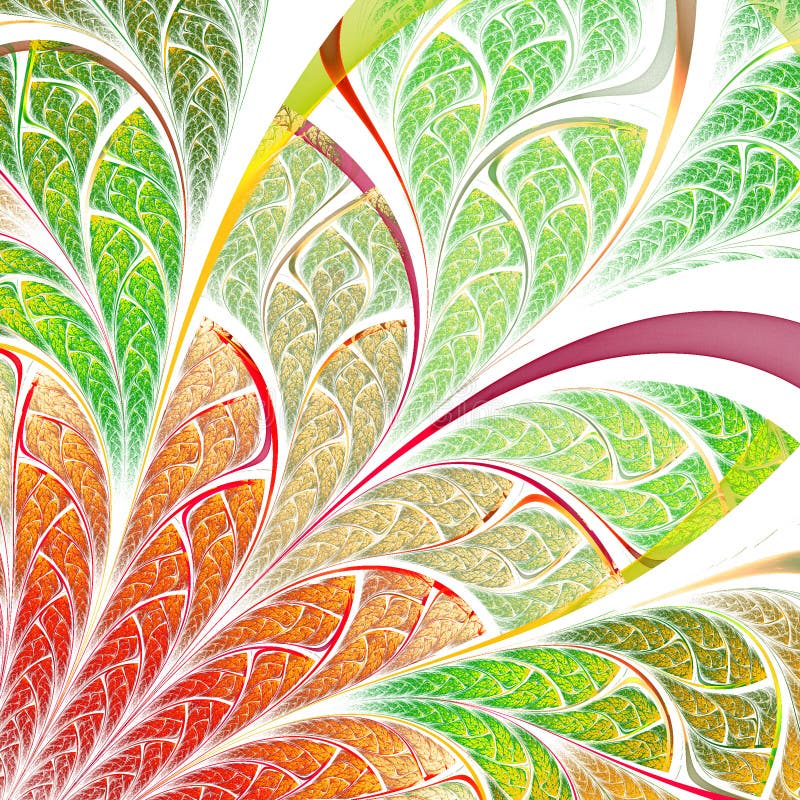 Colorful fractal plant stock illustration. Illustration of leafy - 82145284