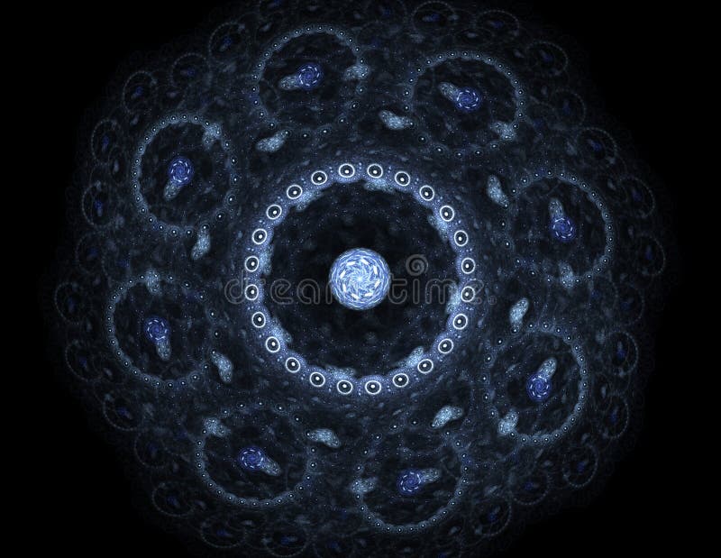 Colorful Fractal Rings, Digital Artwork Stock Illustration ...