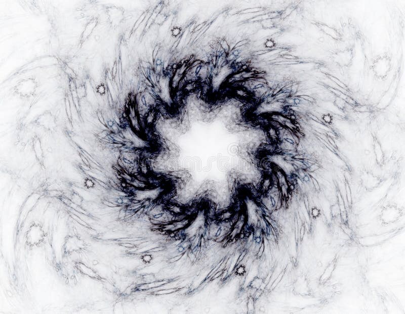 Colorful Fractal Rings, Digital Artwork Stock Illustration ...