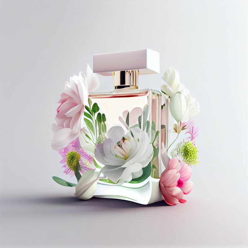 Colorful Fragrant Perfume in Flowers. Illustration Generative AI Stock ...