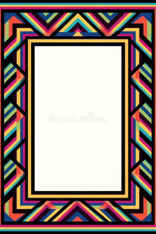 A Colorful Frame with a Black Border and a White Space for Your Text ...