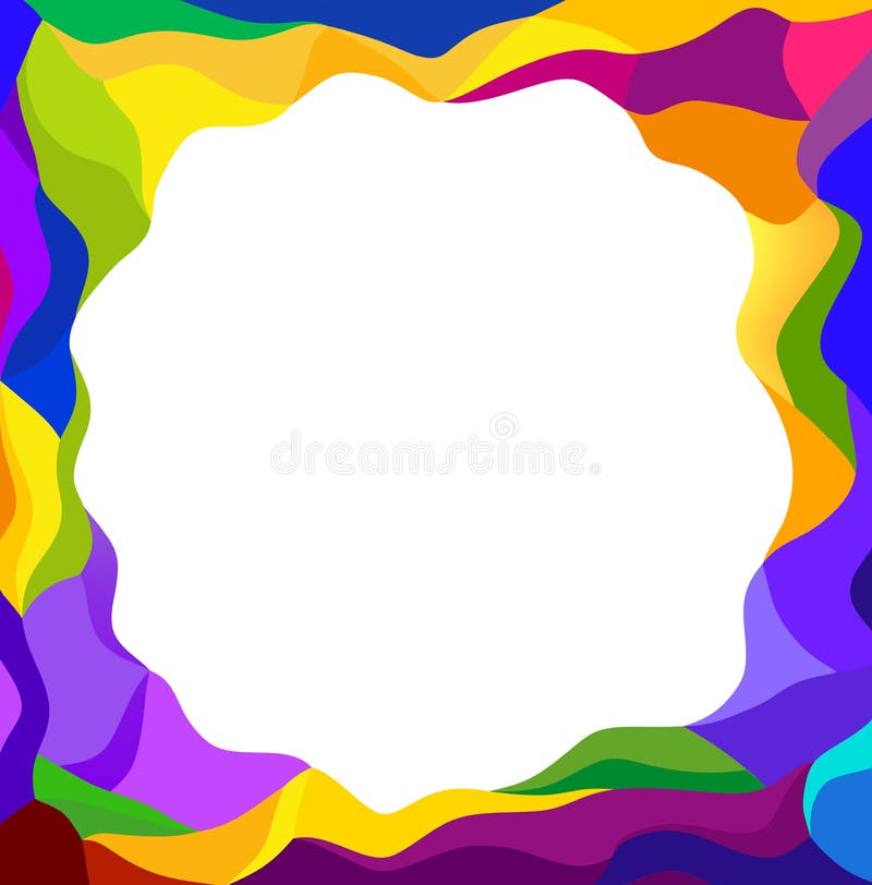 Colorful Frame Blank Background Stock Illustration - Illustration of ...