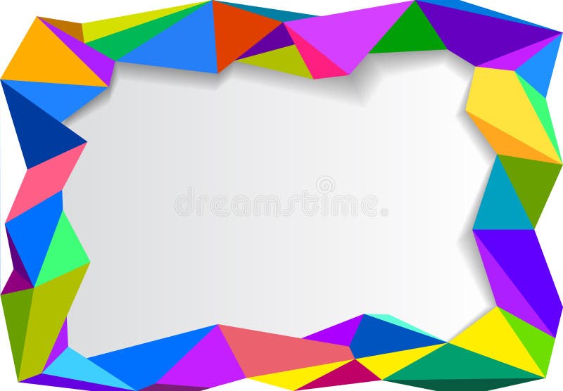 Colorful Frame Blank Background Stock Illustration - Illustration of ...