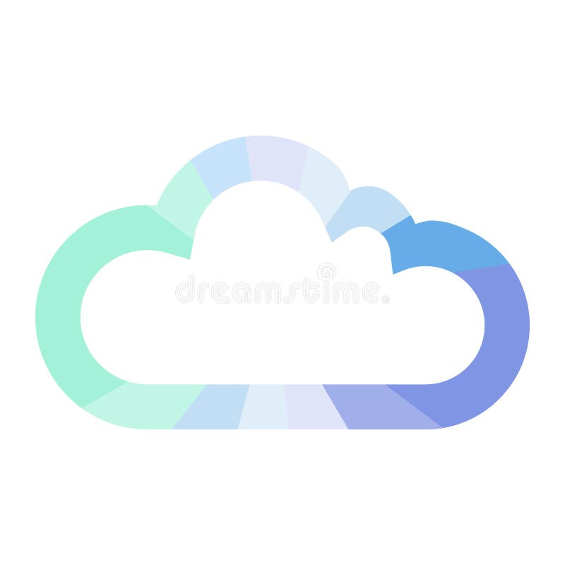 Cute Blue Cloud Frame. Bright Color Border Stock Vector - Illustration ...