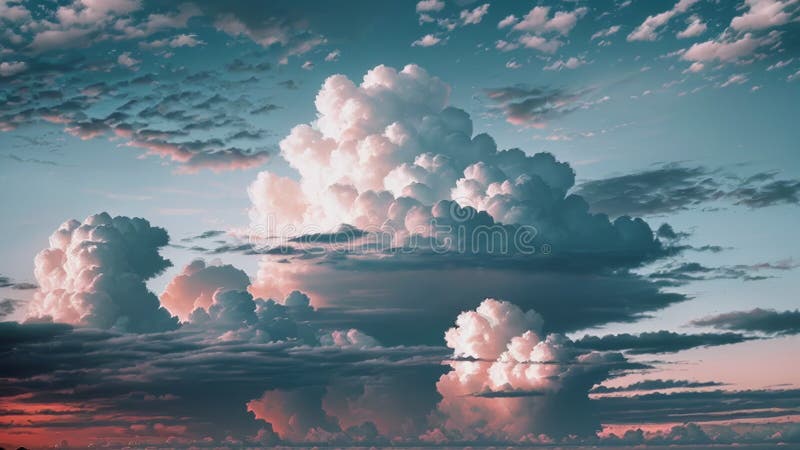Colorful Frame-by-frame Animation of Sunset or Dawn Sky with Clouds. AI ... Colorful Frame-by-frame Animation of Sunset or Dawn Sky with Clouds. AI ...