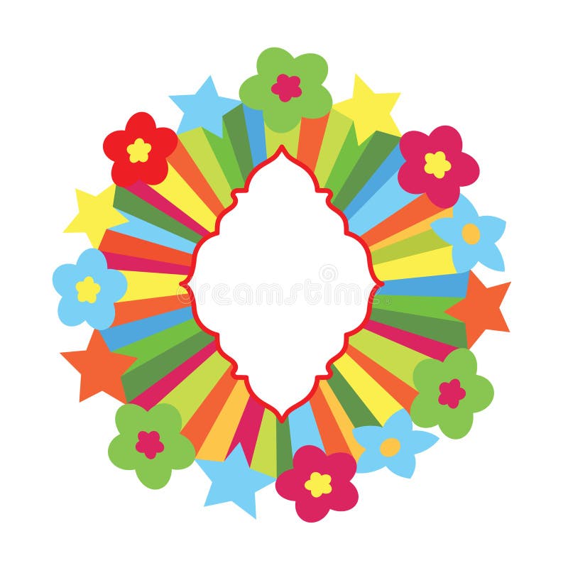 Colorful frame fun stock vector. Illustration of color - 14647066