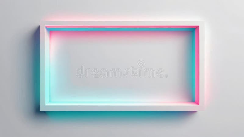 Colorful Frame with Pink and Blue Glow, Representing Vibrant Modern ...
