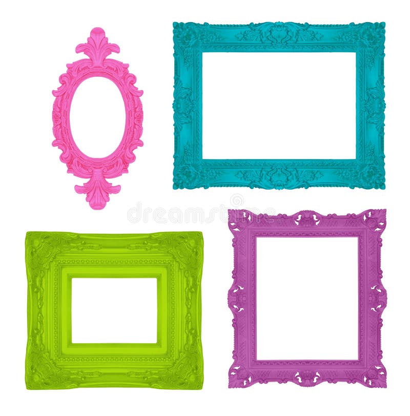 Colorful picture frames stock image. Image of blank, border - 21425195