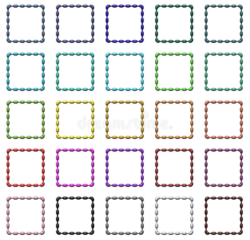 Colorful frames set stock illustration. Illustration of boundary - 13038718