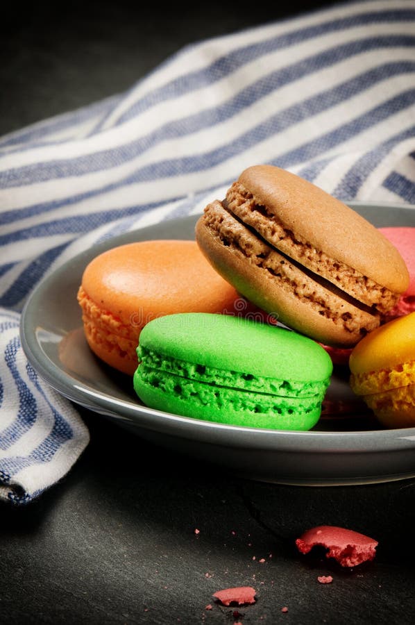Colorful French macaroons stock image. Image of bakery - 29162403