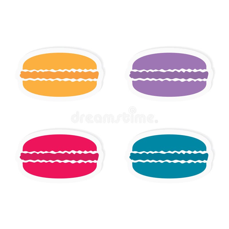 Colorful French Macaroons Icon Stock Vector - Illustration of cookie ...