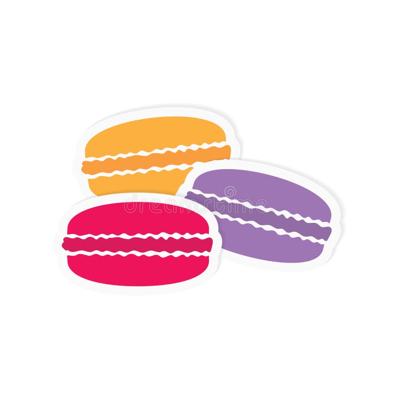Colorful French Macaroons Icon Stock Vector - Illustration of cookie ...