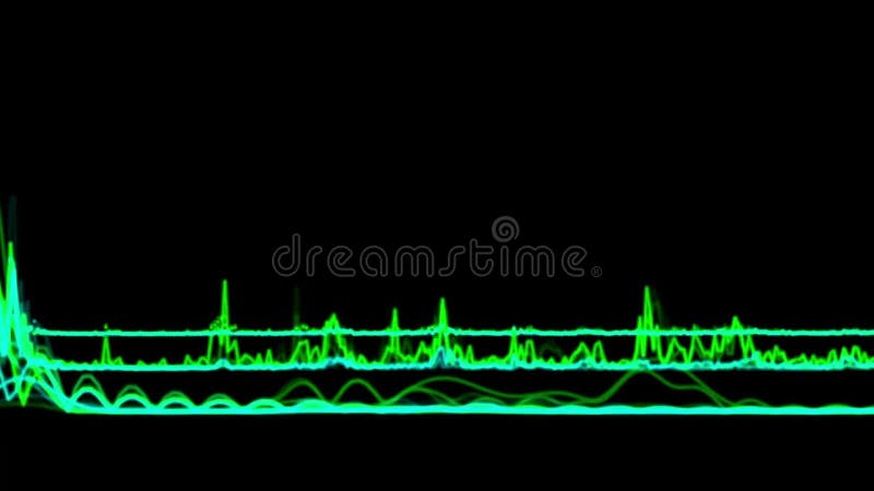 Colorful Frequency Waves Motion Graphics with Plain Black Background ...
