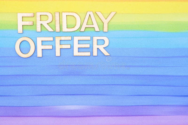 Colorful Friday Offer Illustration Stock Photo - Image of design ...