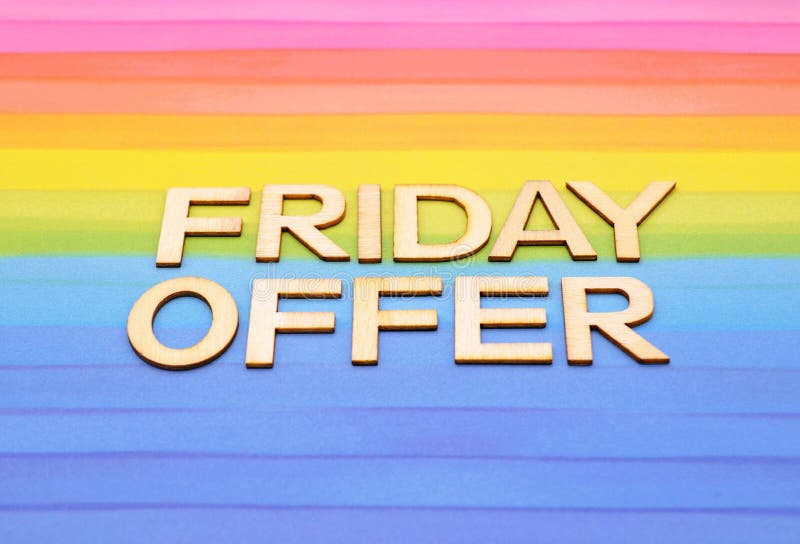 Colorful Friday Offer Illustration Stock Illustration - Illustration of ...