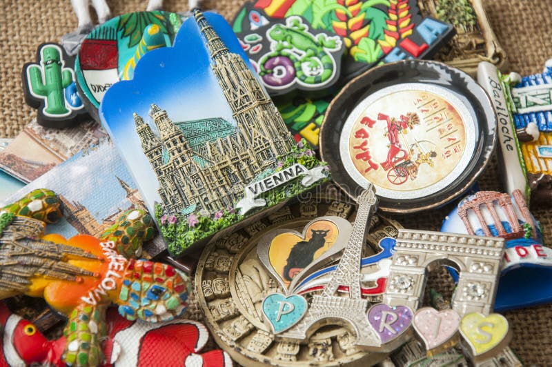 Colorful fridge magnets stock photo. Image of austria - 65176828