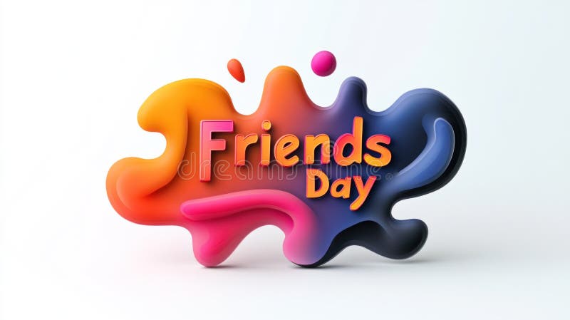 Colorful Friends Day Celebration with Vibrant Paint Splash Background ...