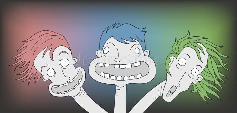 Colorful friends faces stock vector. Illustration of friends - 140801326