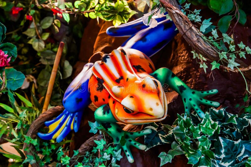 Colorful Frog stock photo. Image of frog, nature, replica - 32062838