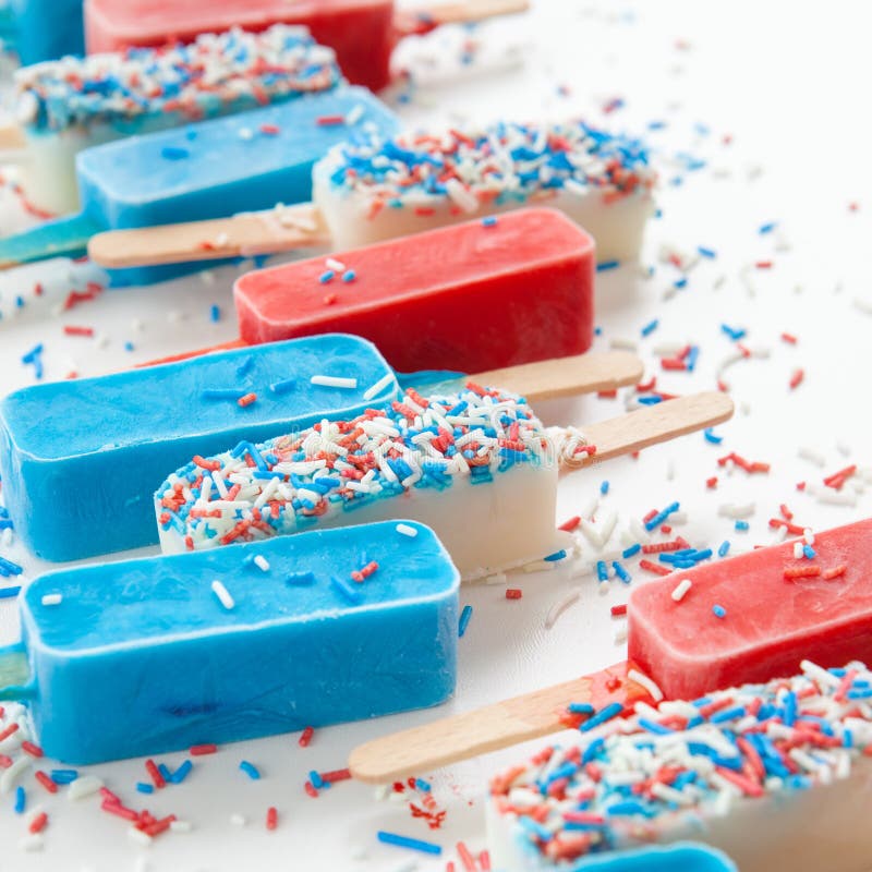 Colorful frozen popsicles stock photo. Image of sprinkles - 71632848