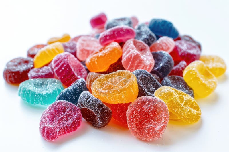 Colorful Fruit Flavored Gummy Bears Candy. Stock Image - Image of ...
