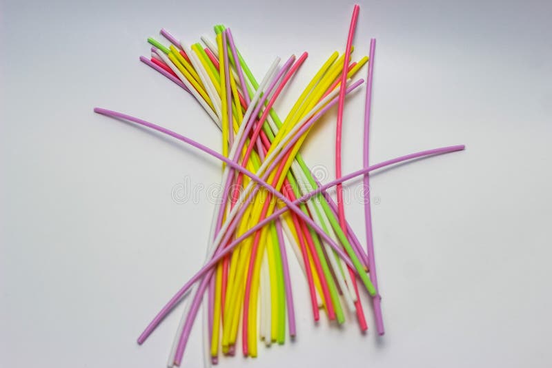 Colorful Fruit Jelly Sticks on a White Background Stock Image - Image ...