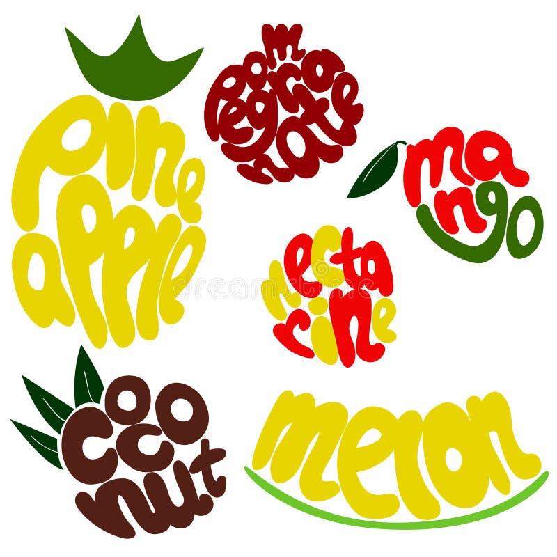 Fruit Lettering Stock Illustrations – 17,627 Fruit Lettering Stock ...