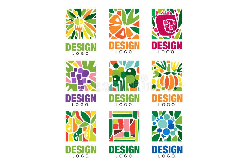 A Template for a Rectangular Wrapper in Green Blue Purple Shades Stock ...