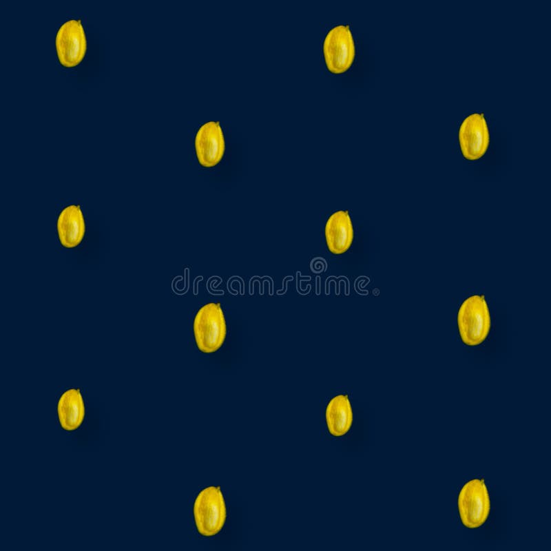 Colorful Fruit Pattern of Fresh Mango on Dark Blue Background. Top View ...