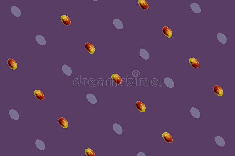 Colorful Fruit Pattern of Fresh Mango on Violet Background. Top View ...