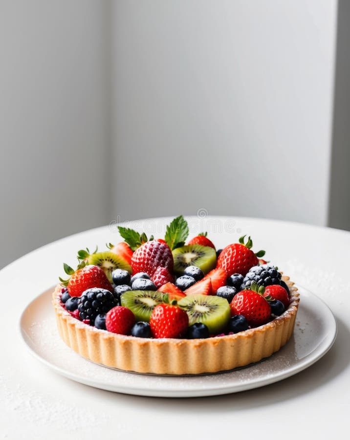 Colorful Fruit Tart with Fresh Ingredients and Presentation. Stock Photo - Image of pastry, tart ...