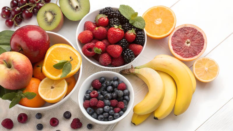 Colorful Fruits Display: Healthy Eating, Dieting, and Vibrant Visuals ...