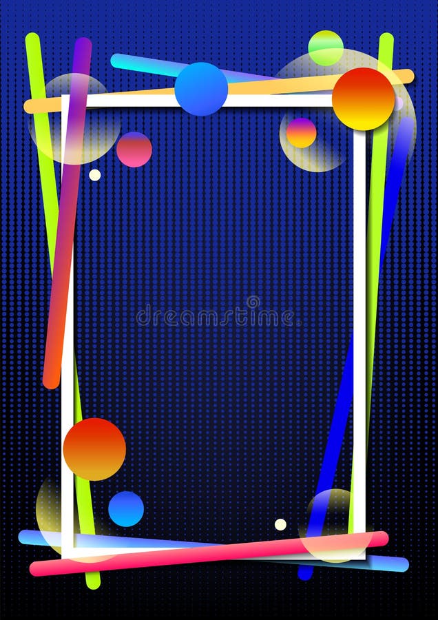 Colorful Fun Elements Vector Frame Stock Vector - Illustration of ...