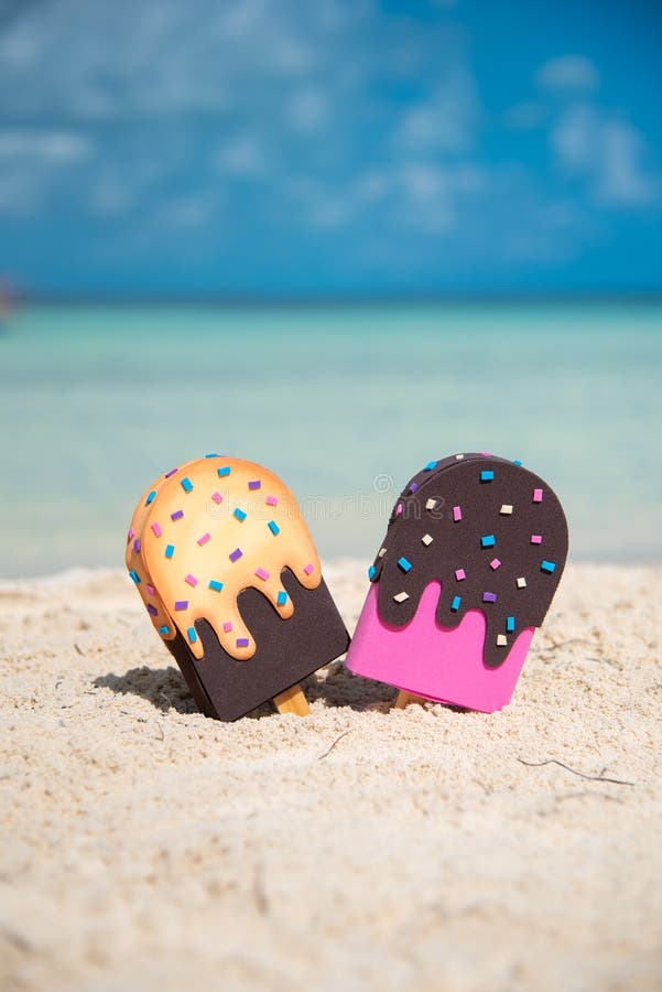 Colorful and Fun Popsicle at the Beach Stock Photo - Image of cancun ...