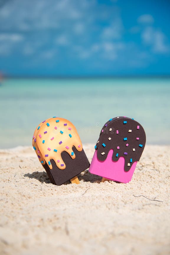 Colorful and Fun Popsicle at the Beach Stock Photo - Image of cancun ...