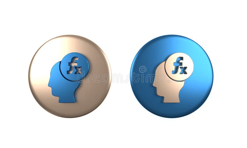 Colorful Function Mathematical Symbol Icon Isolated on White Background ...