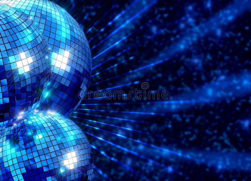 Colorful Funky Background with Mirror Disco Balls Stock Illustration ...